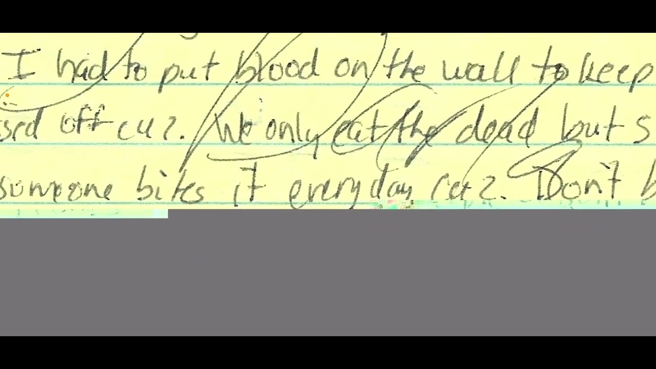 Letter written from Letecia Stauch to Kit. This letter is before trial ...