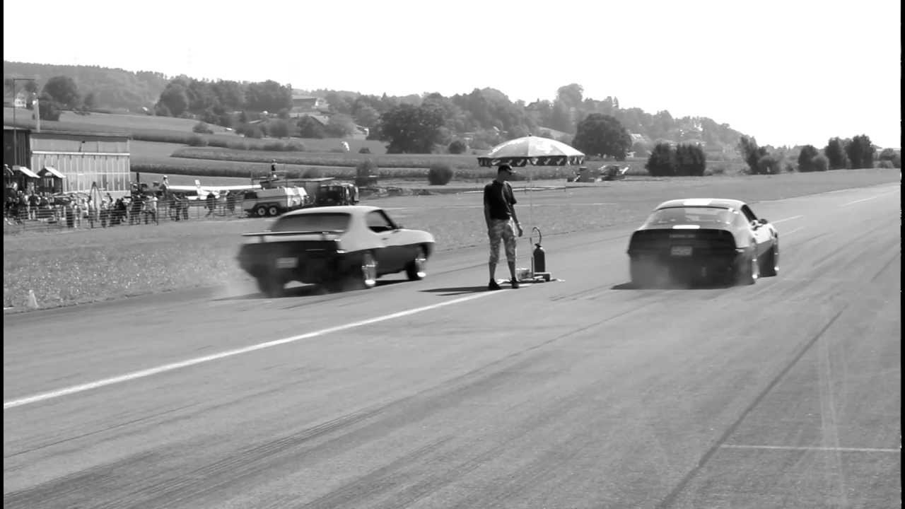 GTO vs. Trans Am dragracing at All Pontiac Day 2010, Triengen LU ...