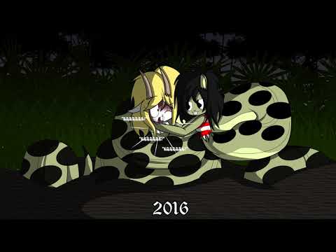 The evolution of my snake and lamia squeeze drawings - 2009-2018