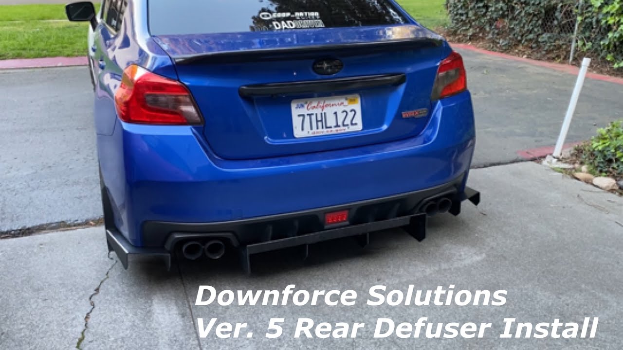 Downforce Solutions Ver. 5 Rear Defuser Install! 2017 Subaru WRX ...