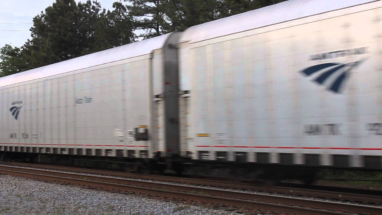 Amtrak Train 53 - Auto Train at Petersburg VA May 1 2012. - YouTube