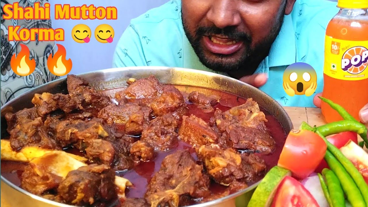 OH NO - Shahi Mutton Korma Eating Challenge l Spicy Mutton Curry Recipe ...