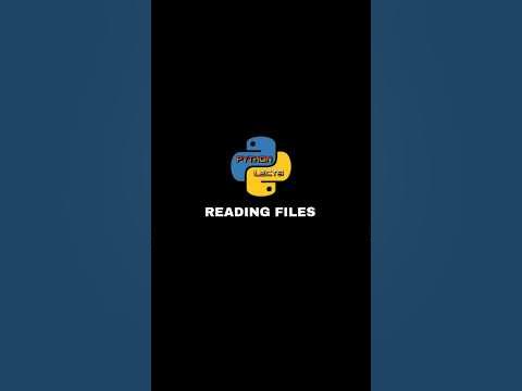Reading Files | Python Lects - YouTube
