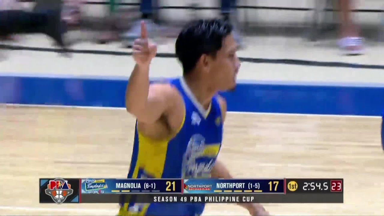 Peter Alfaro DRAINS TWO FOURS for Magnolia vs. NorthPort in 1Q 🔥 | PBA ...