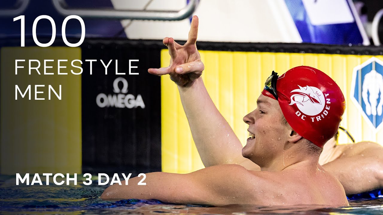Men’s 100m Freestyle | PLAYOFF MATCH 3 (14/18) DAY 2 - YouTube