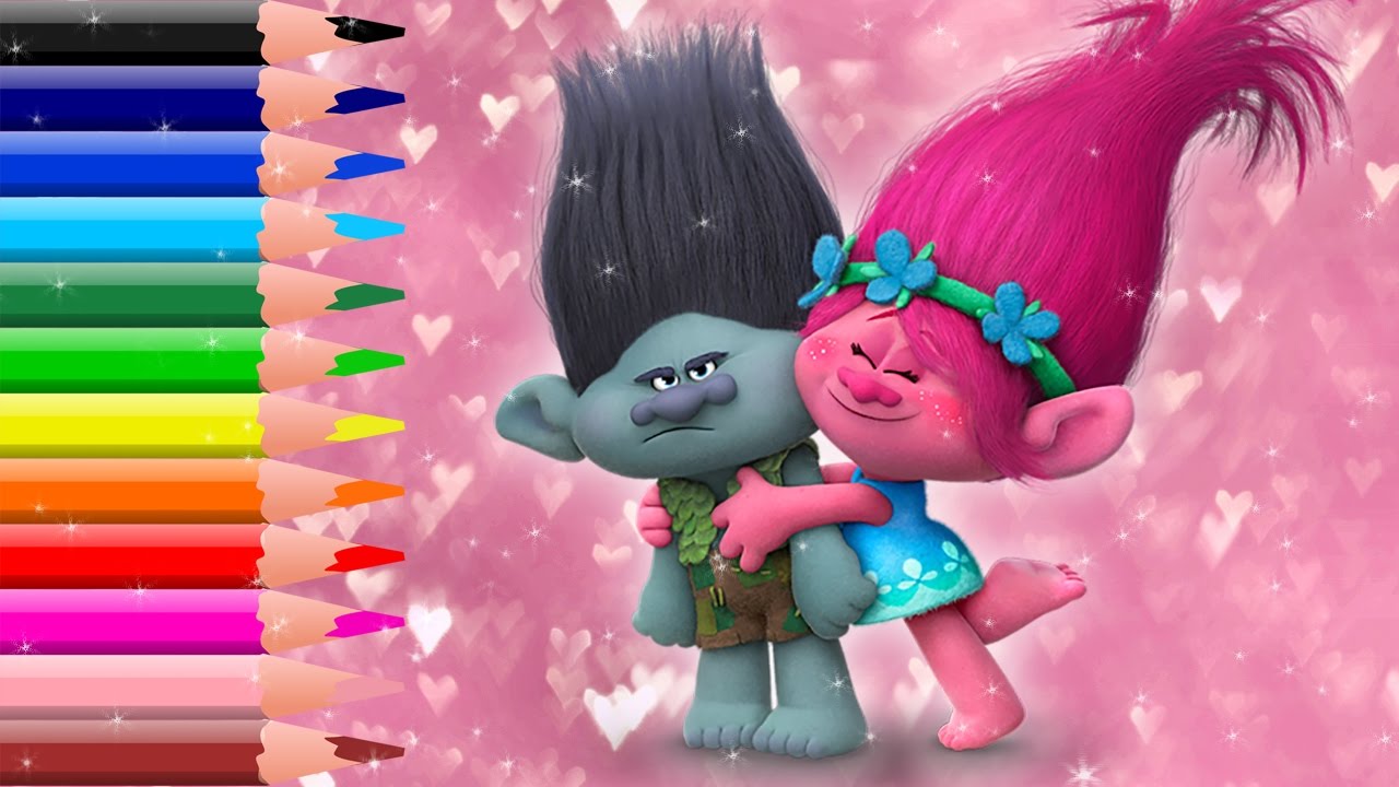 Dreamworks Trolls Coloring Book Pages Kids Fun Art Coloring Video For ...