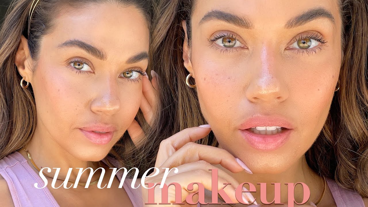 BEST MAKEUP FOR SUMMER | BEGINNERS | NO BRUSHES! | Eman - YouTube