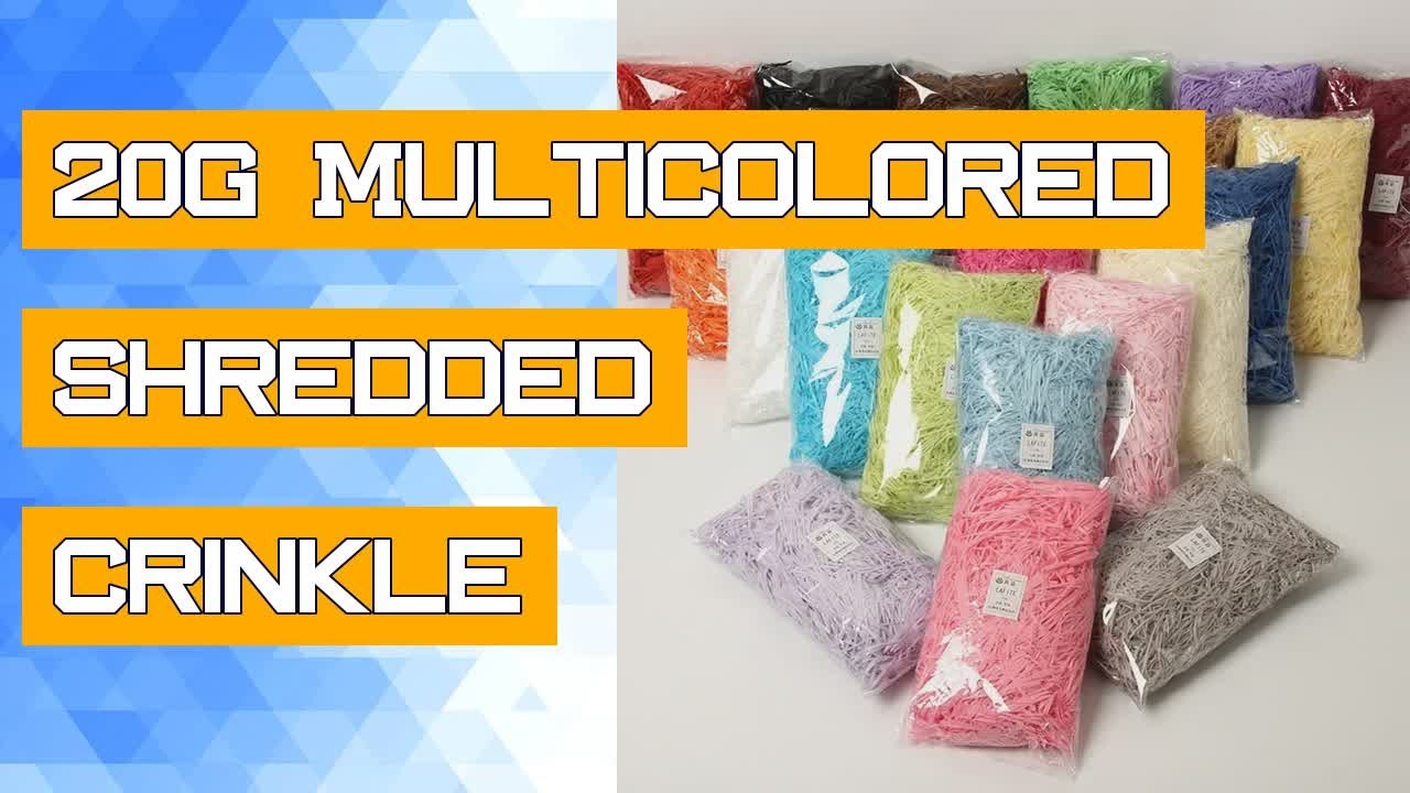 20g Multicolored Shredded Crinkle Paper Strands Shredded Crinkle ...