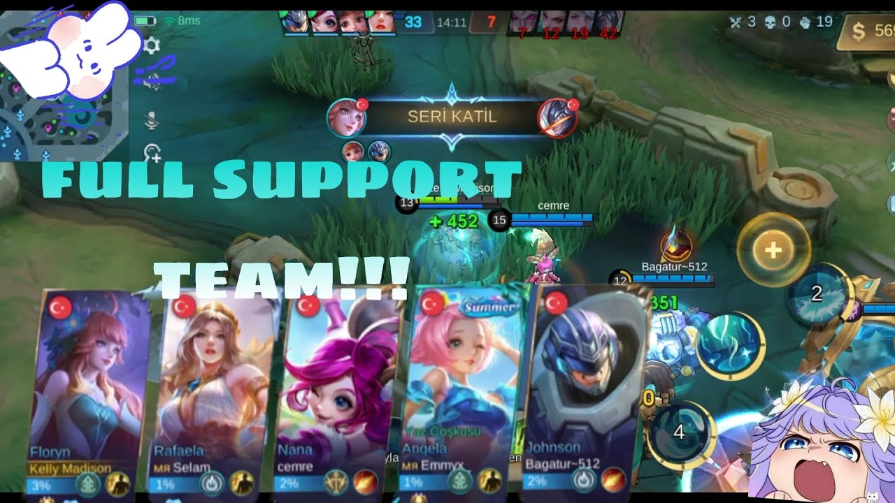 FULL SUPPORT TEAM İS SO OP!!!!!/MLBB full support team game play! - YouTube