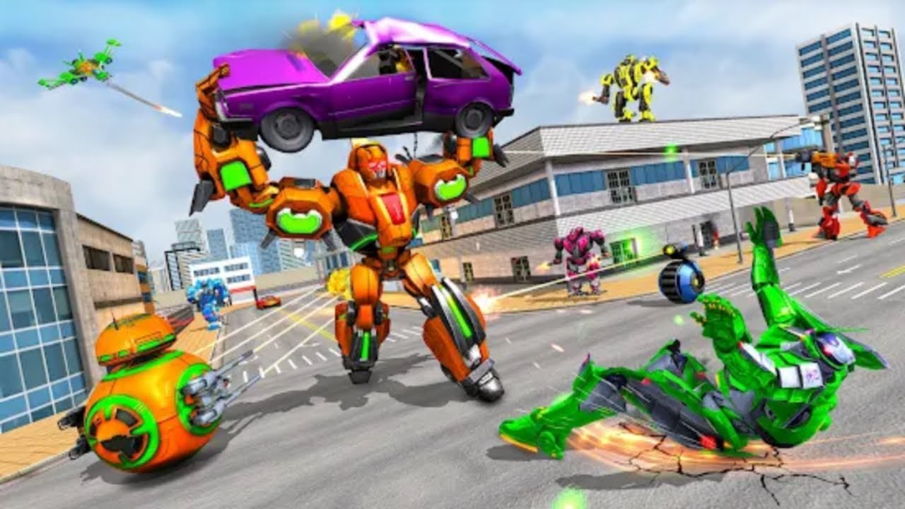 Multi Robot Transform game flying Tank Car Robot Game - YouTube