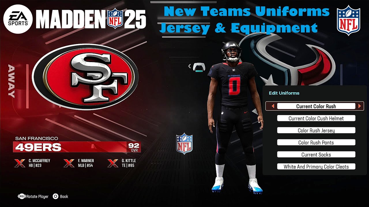 Madden 25 New Teams Uniforms Jersey & Equipment PS5 Game Play - YouTube