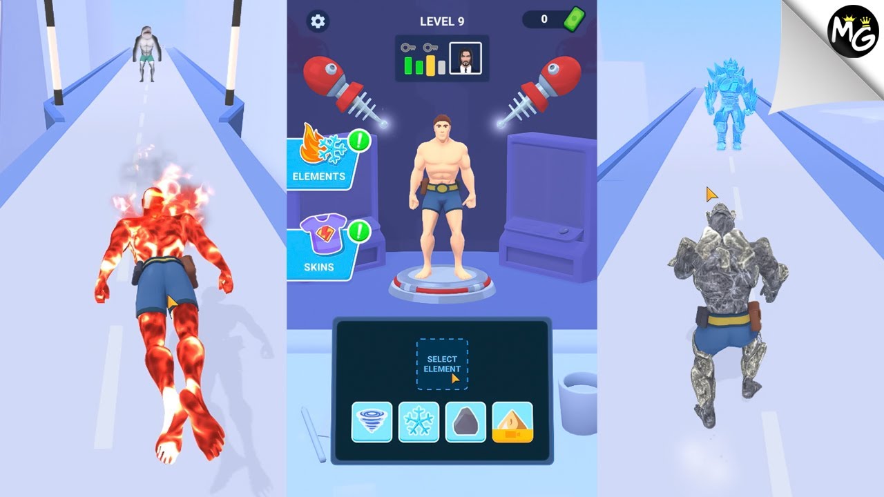 Manusia Biasa Berubah Menjadi Manusia Api Es Batu Petir Dan Angin | Game DNA Evolution 3D - YouTube