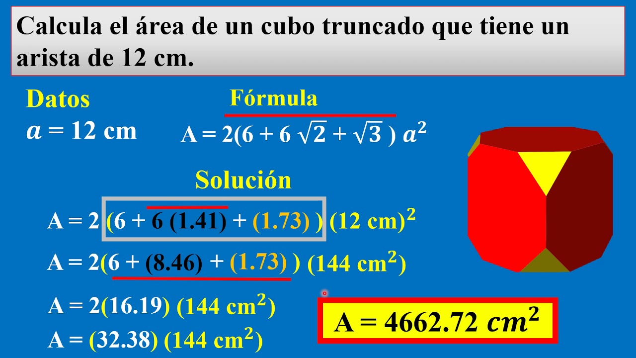 Cubo Truncado. ÁREA. - YouTube