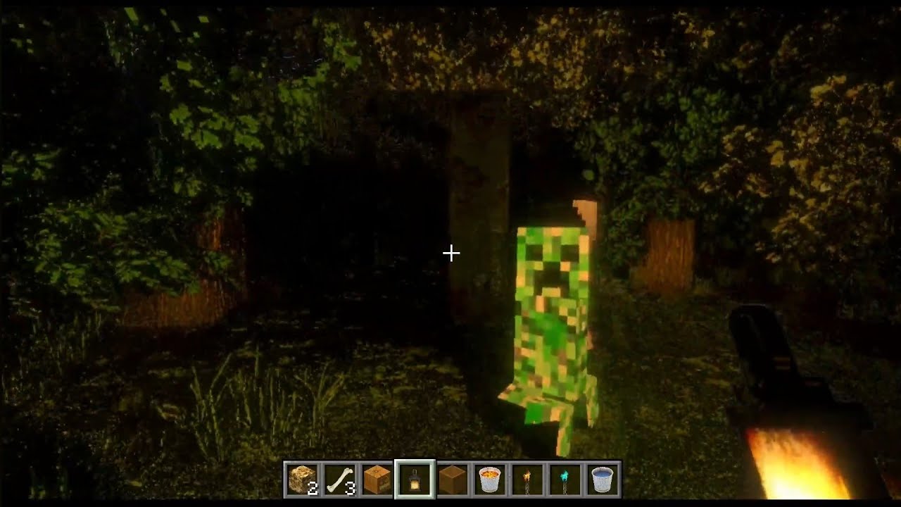 Spooky Torch Light, test 2, Minecraft shader - YouTube