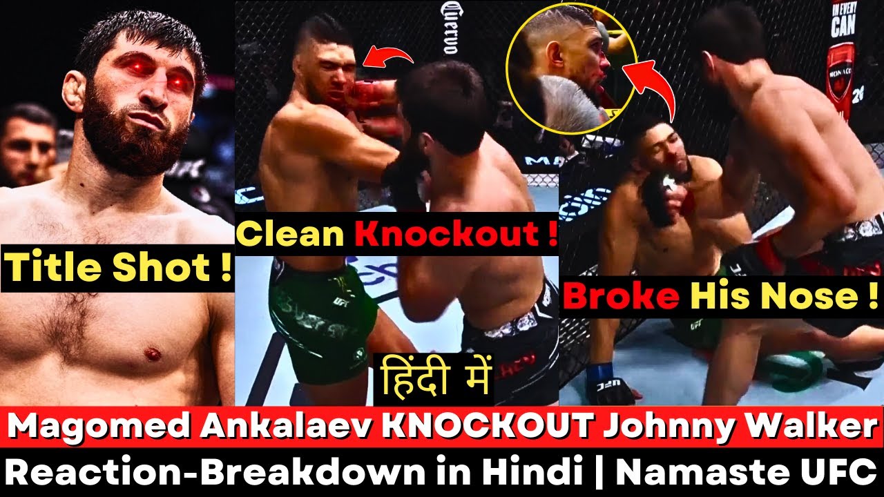 CRAZY ! Magomed Ankalaev Broke Johnny Walker's Nose ! Win by KNOCKOUT ...