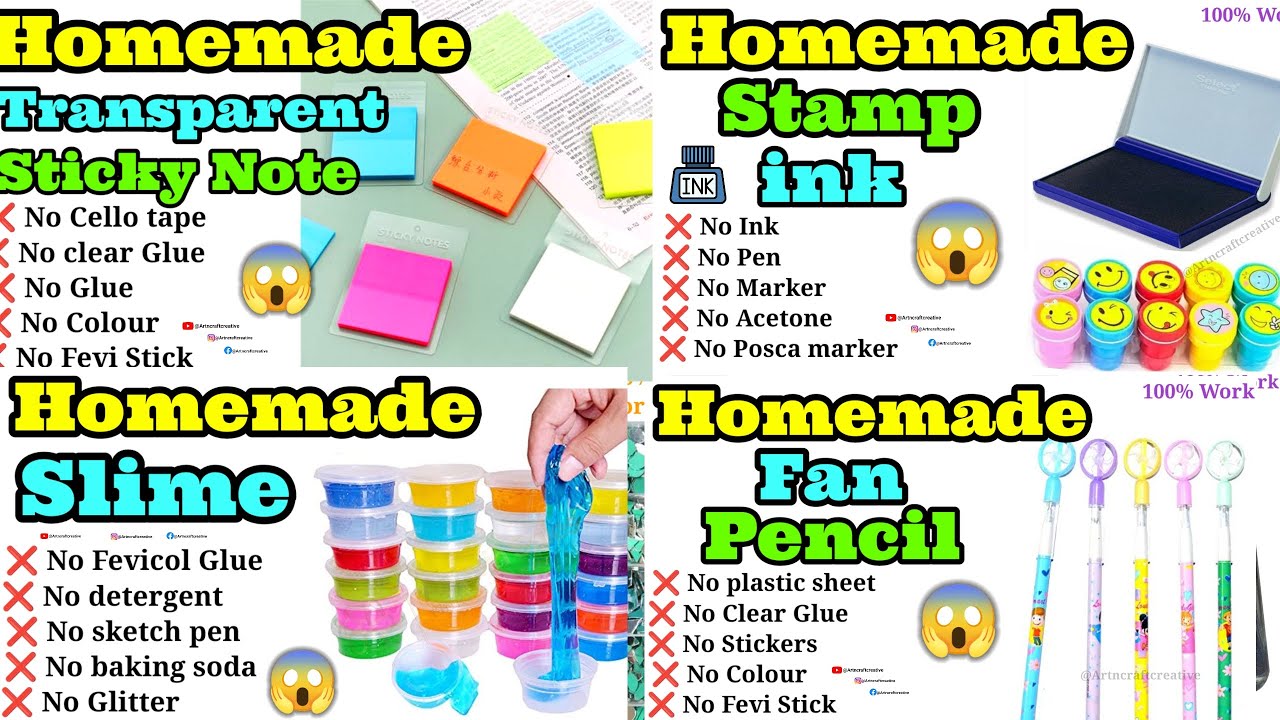 🥰Homemade Craft Materials | Homemade note | Homemade stamp /DlY fan ...