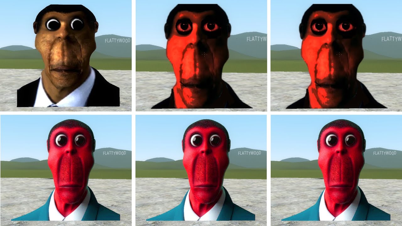 ALL RED OBUNGA vs ALL OBUNGA In Garry Mod - YouTube