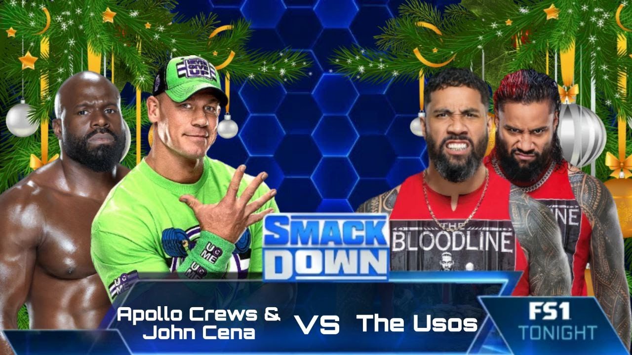 Apollo Crews & John Cena vs The USOS. Friday Night SmackDown. - YouTube