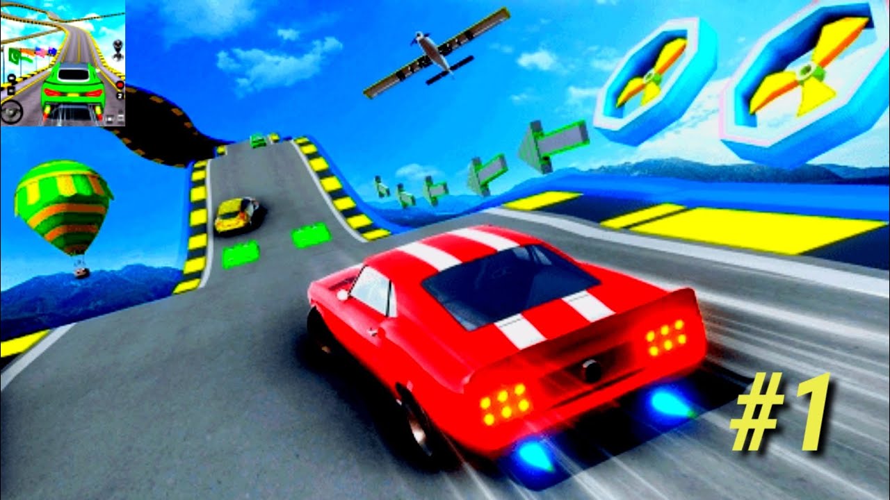 Mega Racing Car Stunt-Gameplay Walkthrough part 1 (iOS, Android) - YouTube