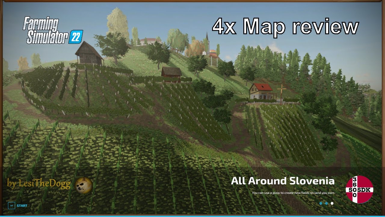 All Around Slovenia 4x Map Review. Dansk Farming Simulator 22 - YouTube
