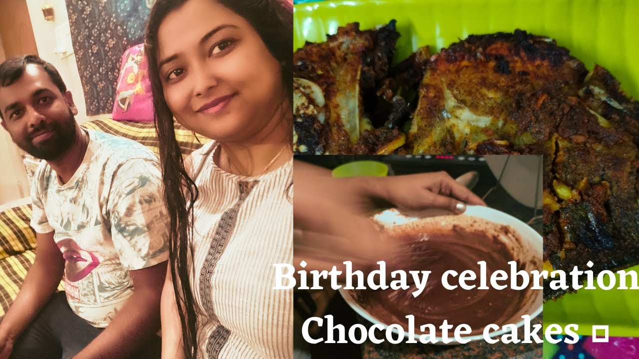 Husband's birthday celebration | Preparing chocolate cake 🍰 at home ...