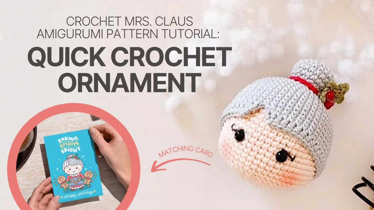 Mrs. Claus Easy & Quick Crochet Christmas Ornament Pattern - YouTube