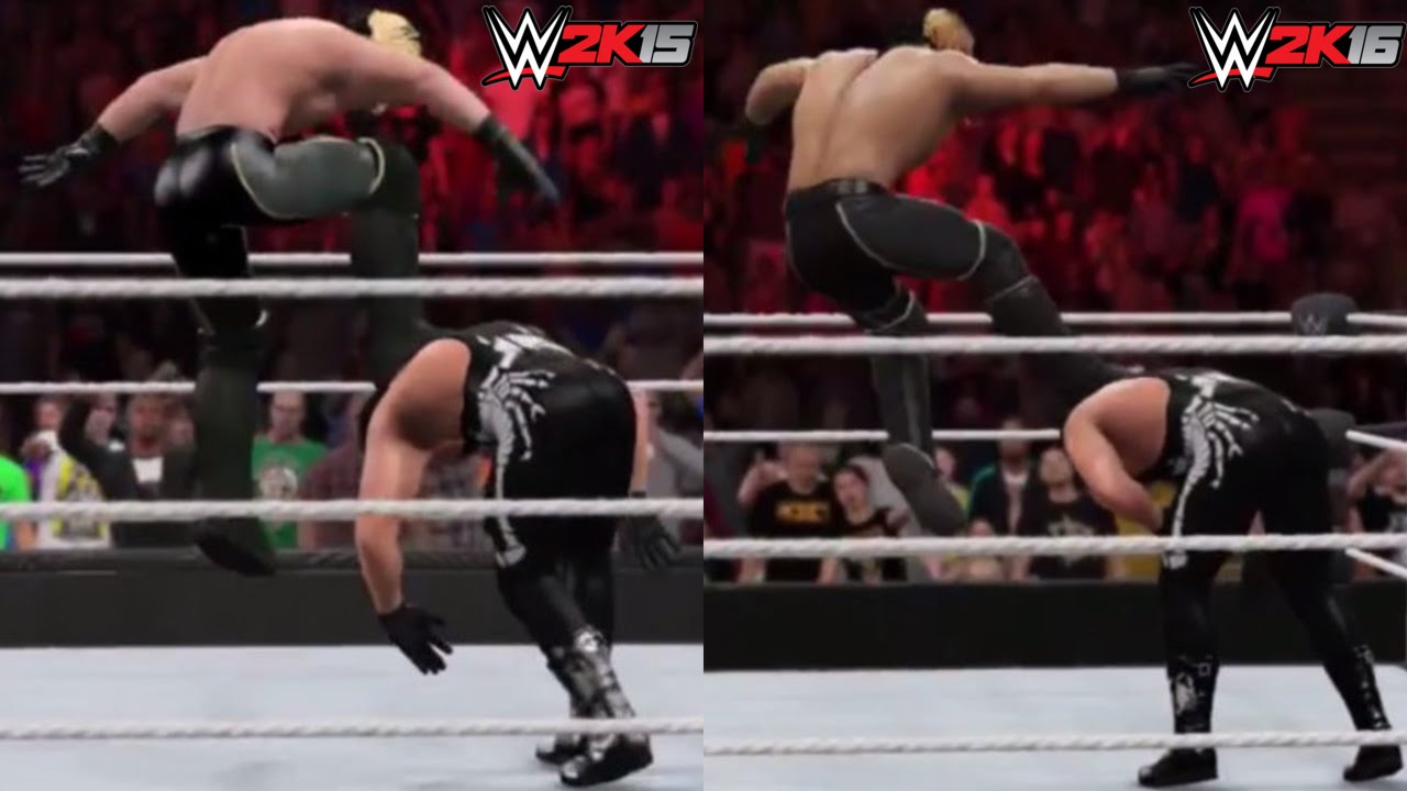WWE 2K16 Seth Rollins Signature & Curb Stomp Finisher Comparison ...