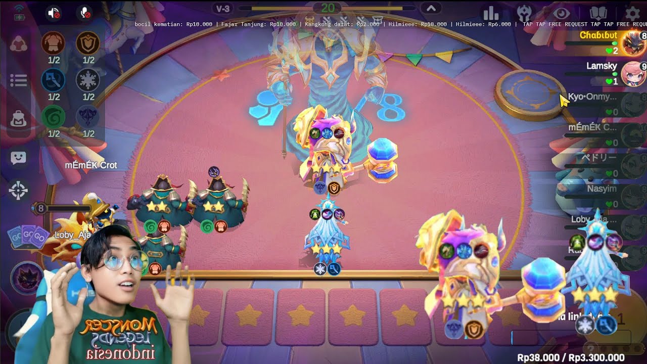 TOURNAMEN TOP GLOBAL MAGIC CHESS GO GO THARZ 3 MINOTAUR AURORA BANE ...