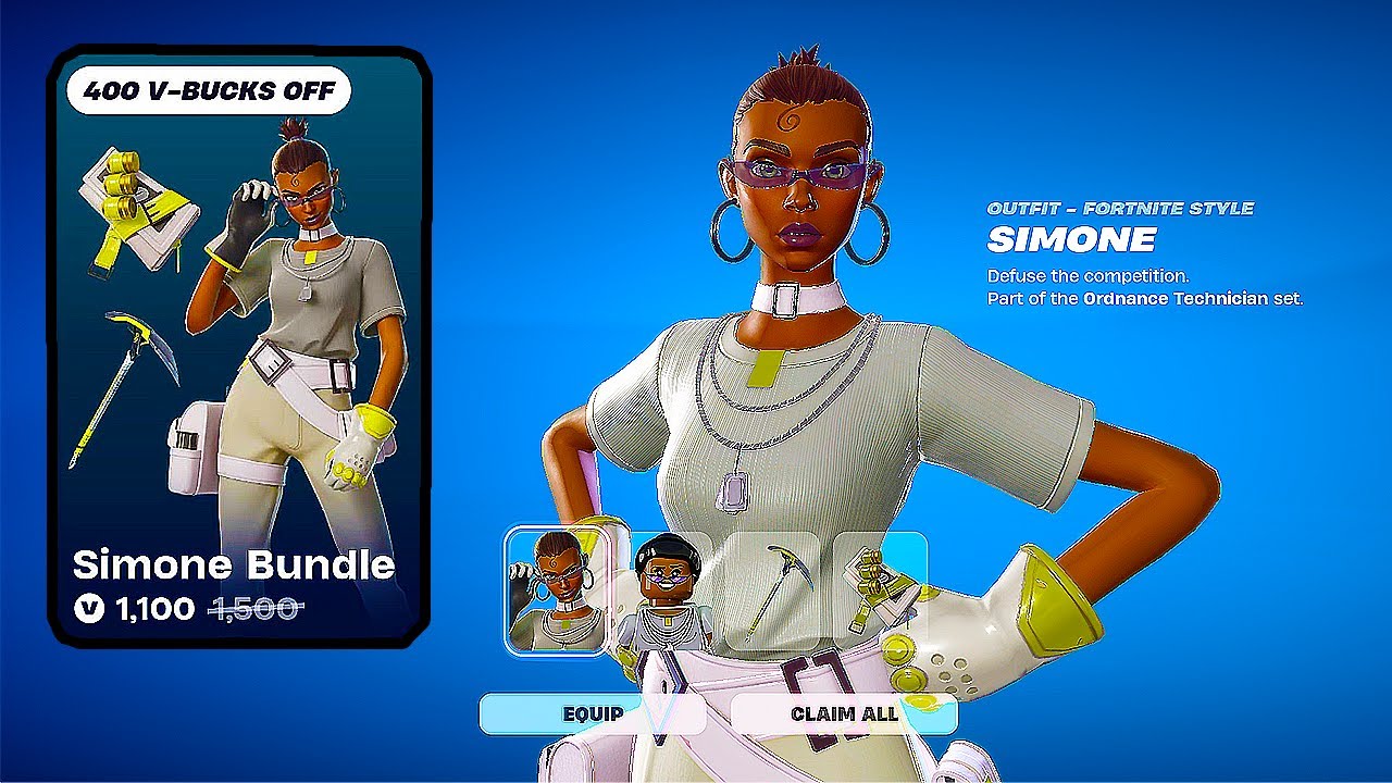 Purchasing SIMONE BUNDLE & NEW CREW SKIN IN FORTNITE! - YouTube