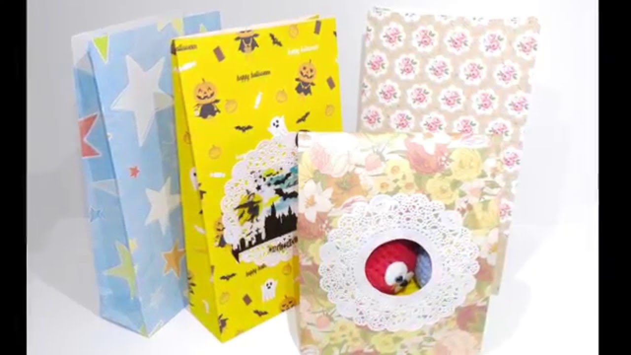 Origami Paper Gift Bag Tutorial, 페이퍼백 접기 - YouTube