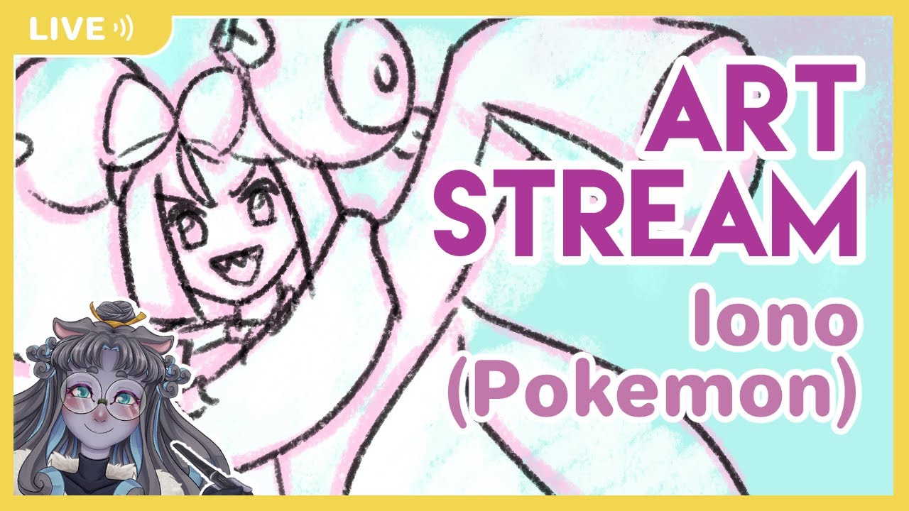 【ART STREAM】 Drawing Iono Pokémon Fanart! 【ENG/ESP】 - YouTube