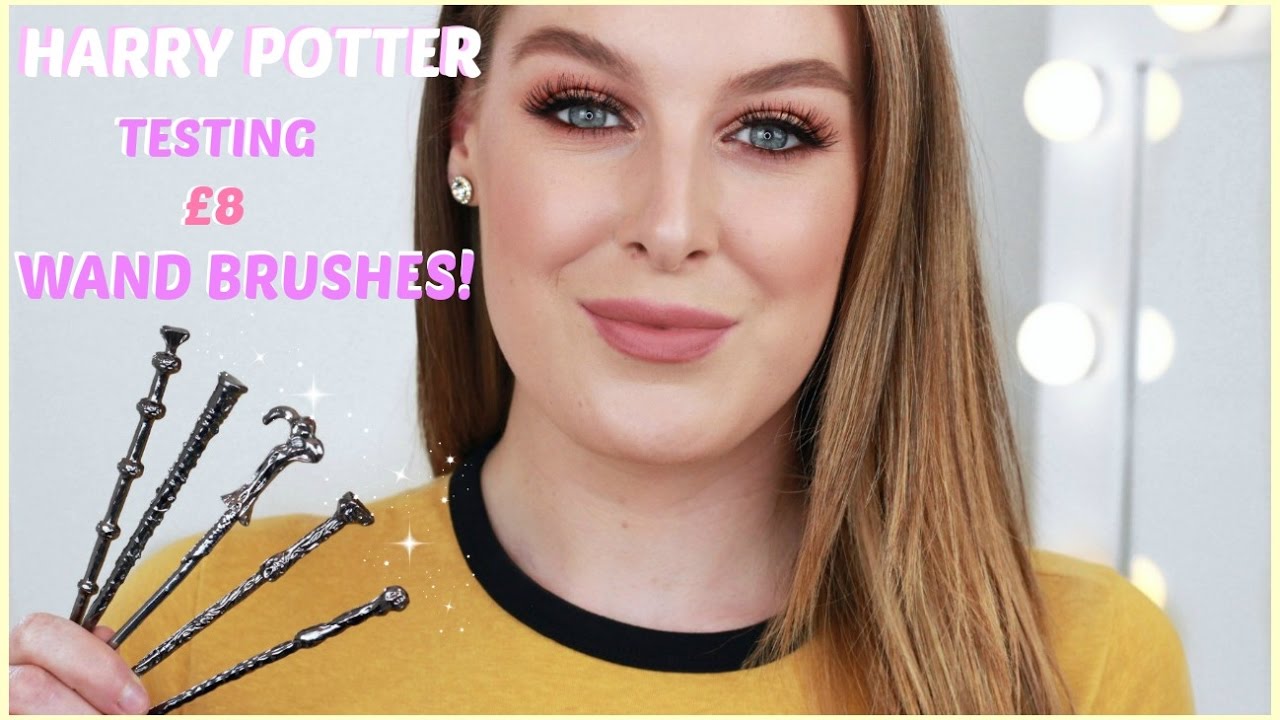 TESTING HARRY POTTER WAND MAKEUP BRUSHES! - YouTube