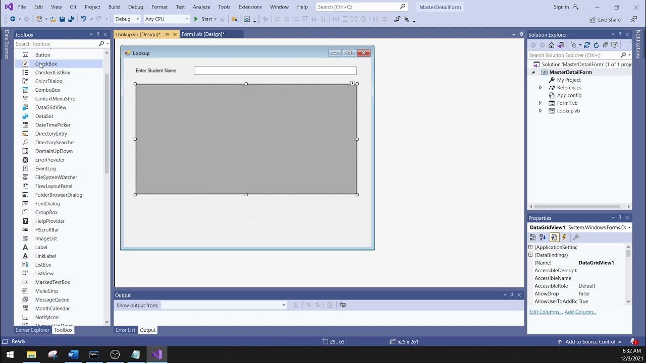 Master Detail Form part 1 - YouTube