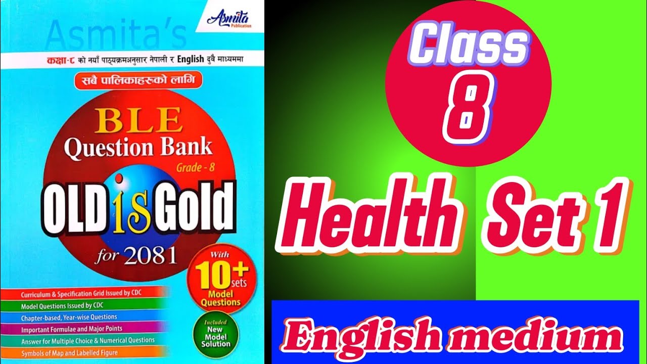 Class 8 Health Set 1 Solution English Medium | Asmita publication ...