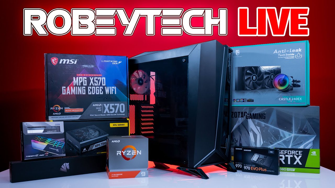 How to Build a PC - Robeytech Live - $2800 Build - Ryzen 3900x / 2080 ...