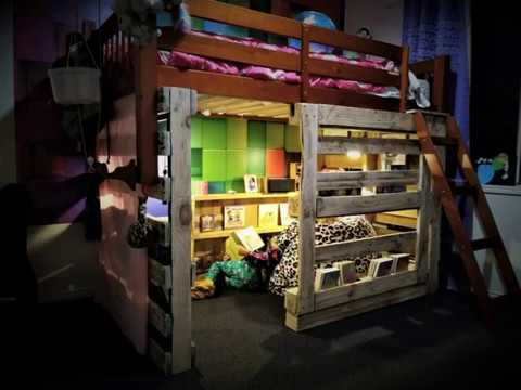 Creative Loft Bed / Mini Kid's Library - YouTube