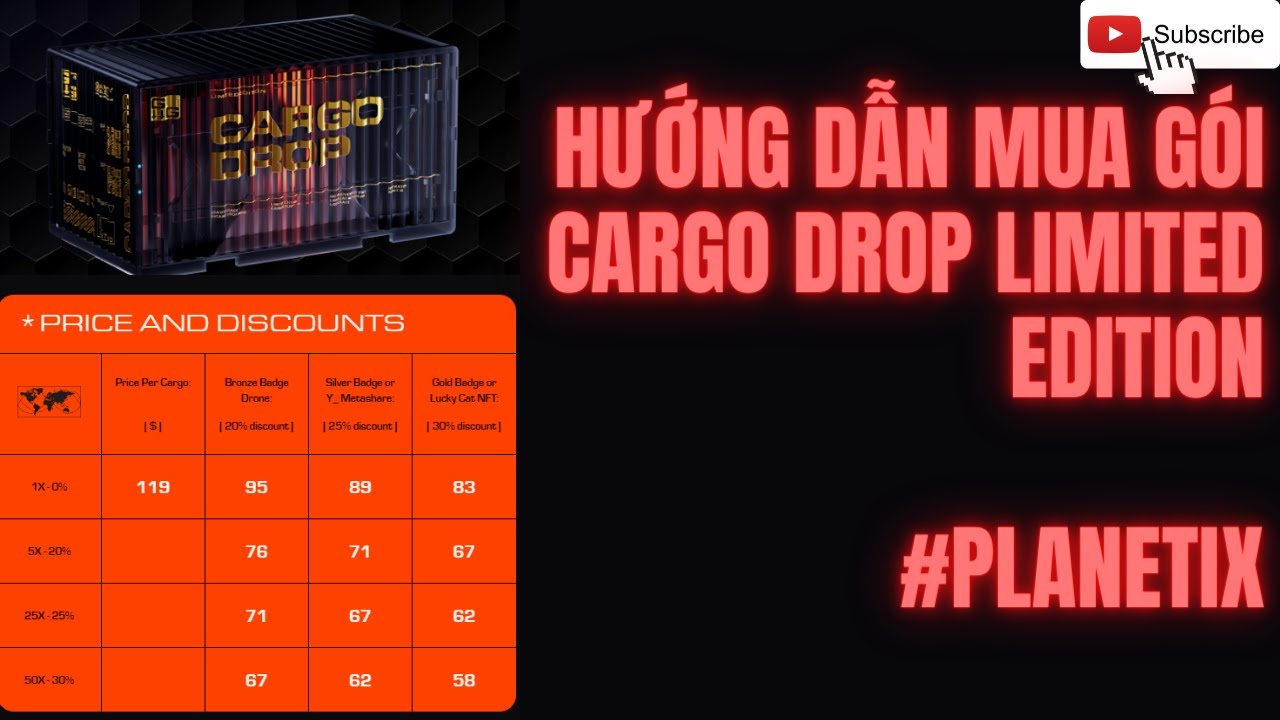 #planetix HƯỚNG DẪN MUA GÓI CARGO DROP LIMITED EDITION #trending - YouTube