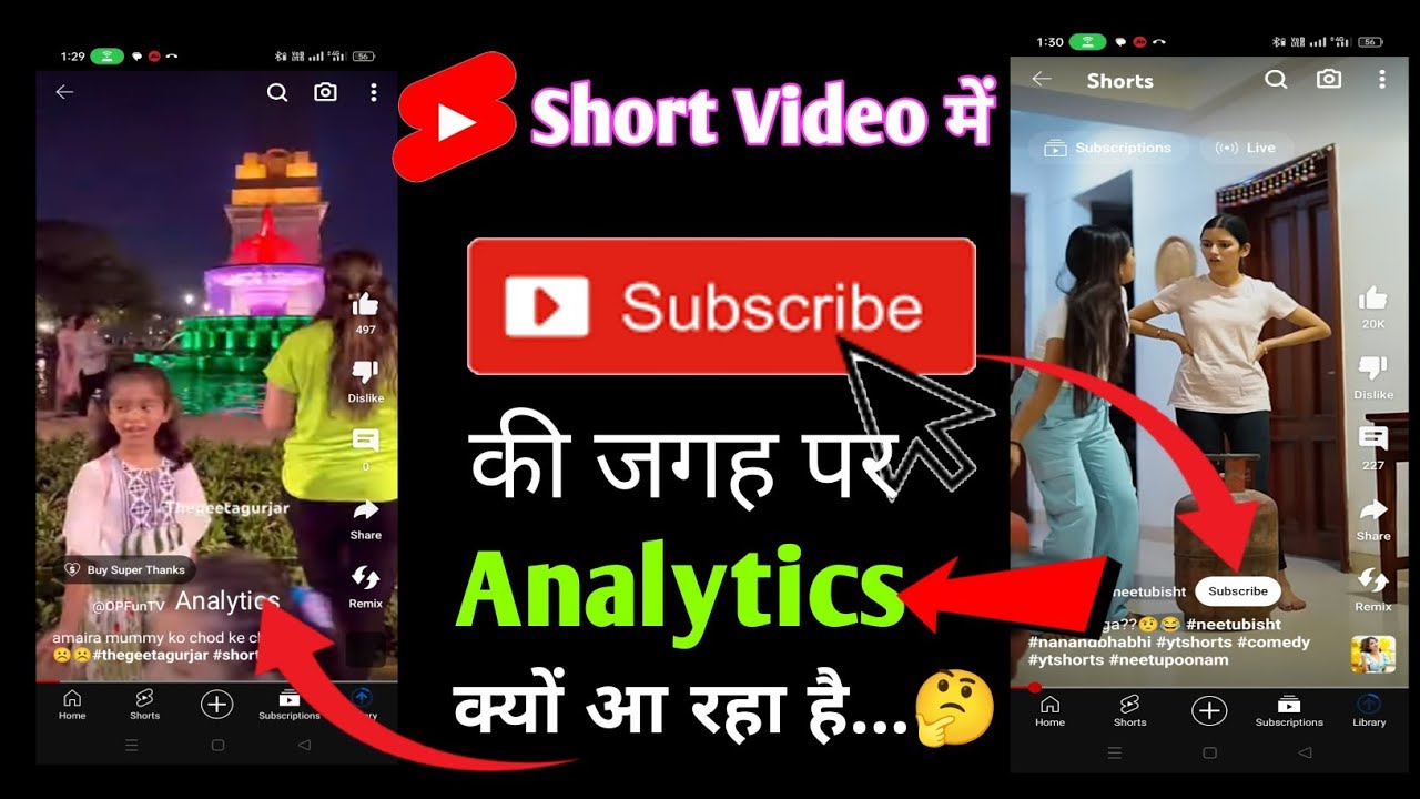 🤔Short Video Me Subscribe के जगह पर Analytics क्यों आ रहा है | Just Solve This | - YouTube