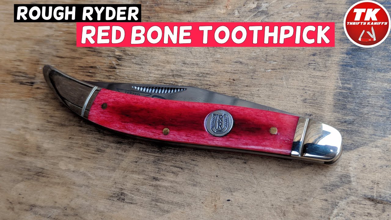 Rough Ryder Red Smooth Bone Toothpick Pocket Knife RR452 - YouTube
