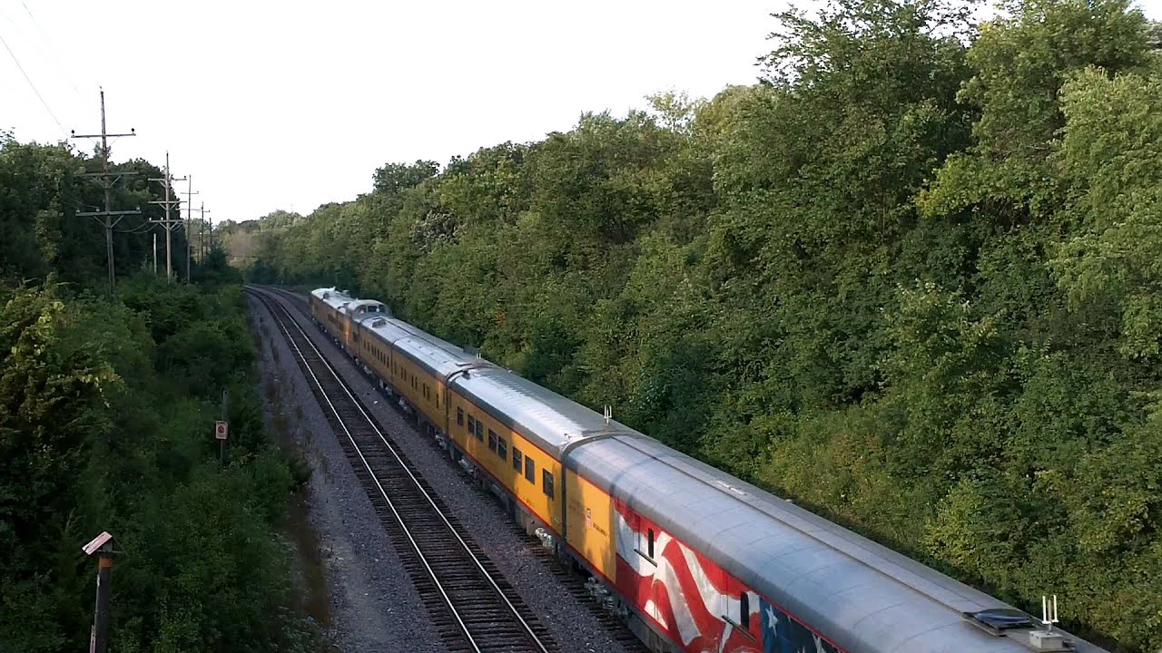 UP 7495 leads Passenger Special at Northbrook, IL - YouTube