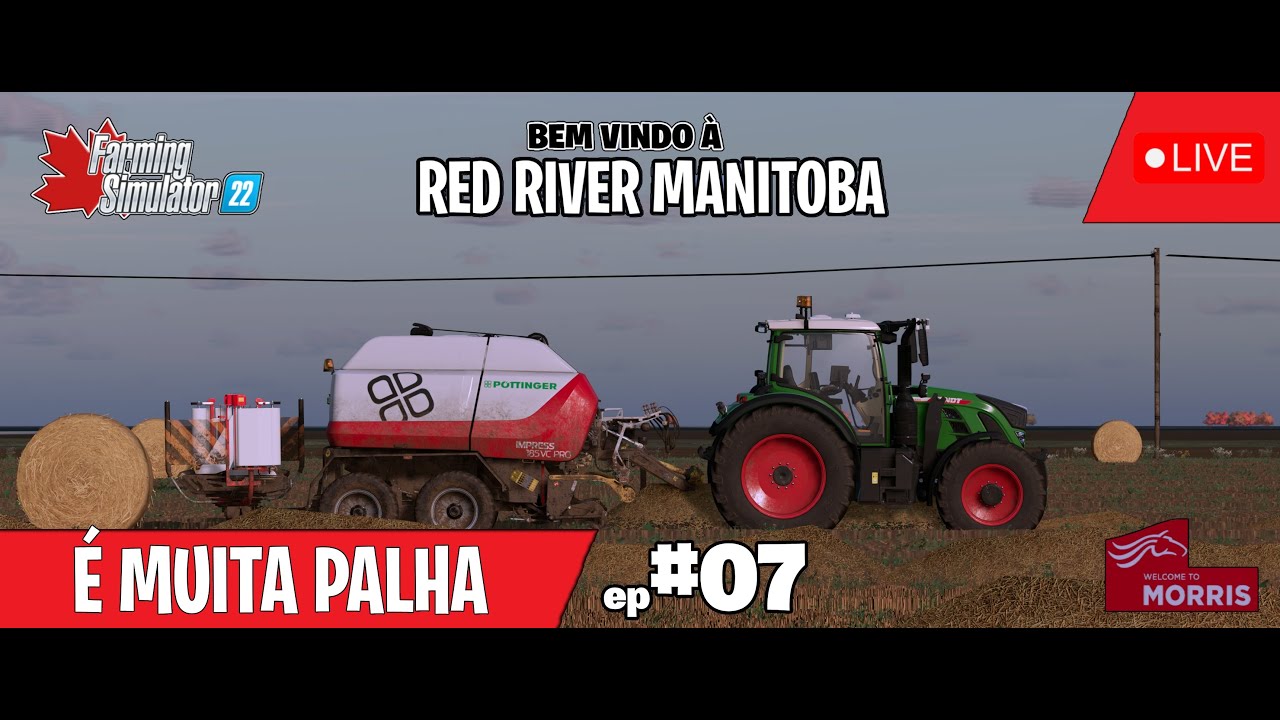 FS 22 | MAPA RED RIVER MANITOBA 16X | MUITA PALHA | MULTIPLAYER | PC ep ...