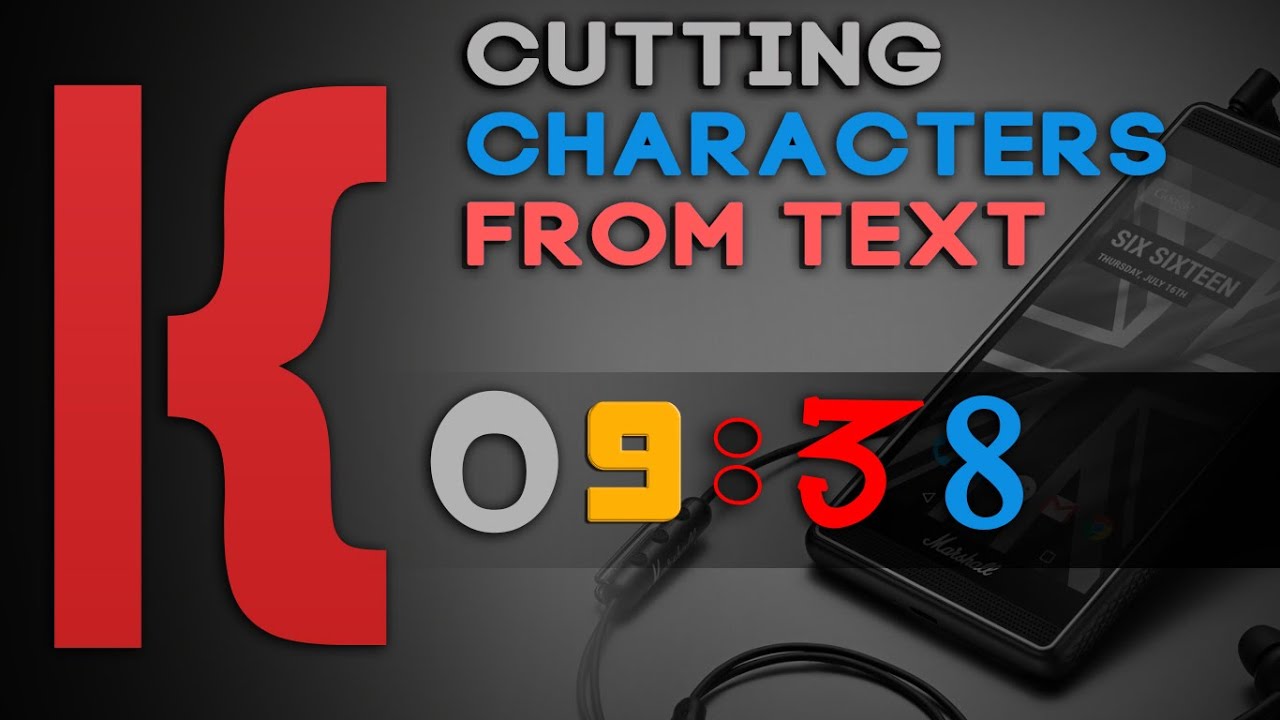 KLWP Tutorial: Cutting Characters from Text - YouTube