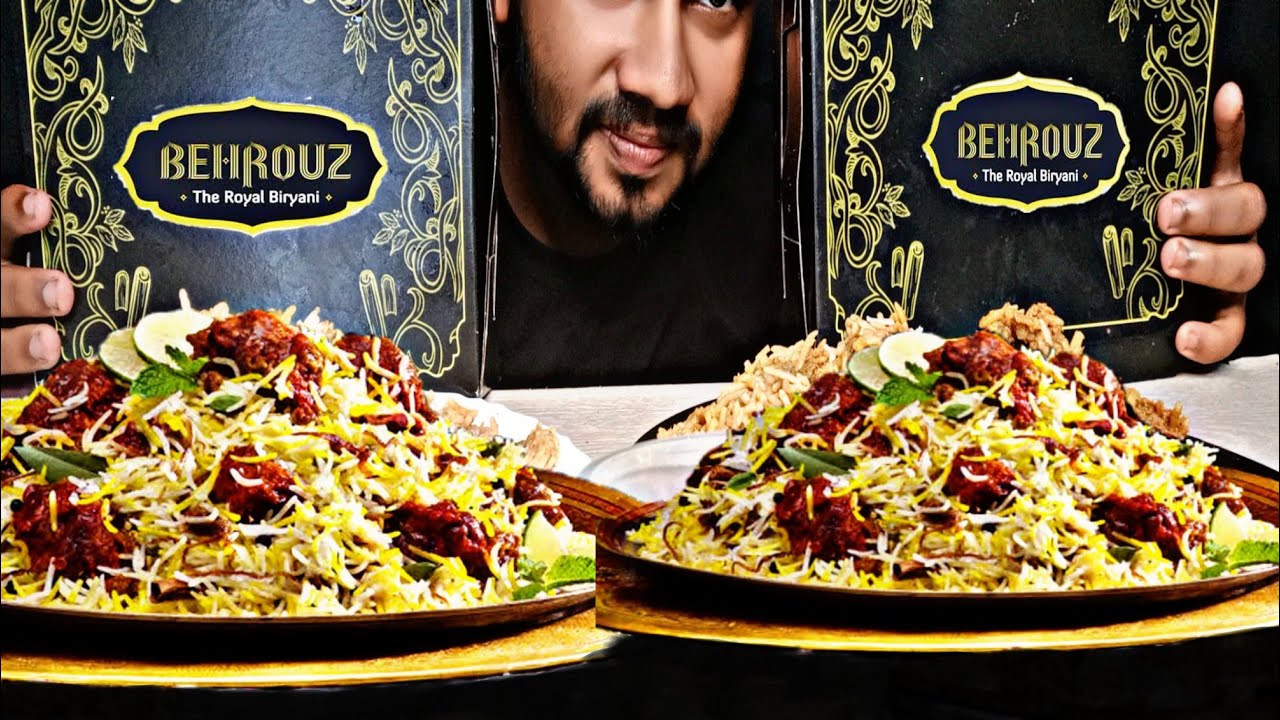 Behrouz Mutton Dum Biriyani vs Behrouz Chicken Dum Biriyani Eating ...