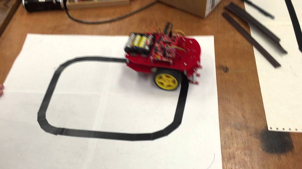 Redbot Demo1 line following test - YouTube