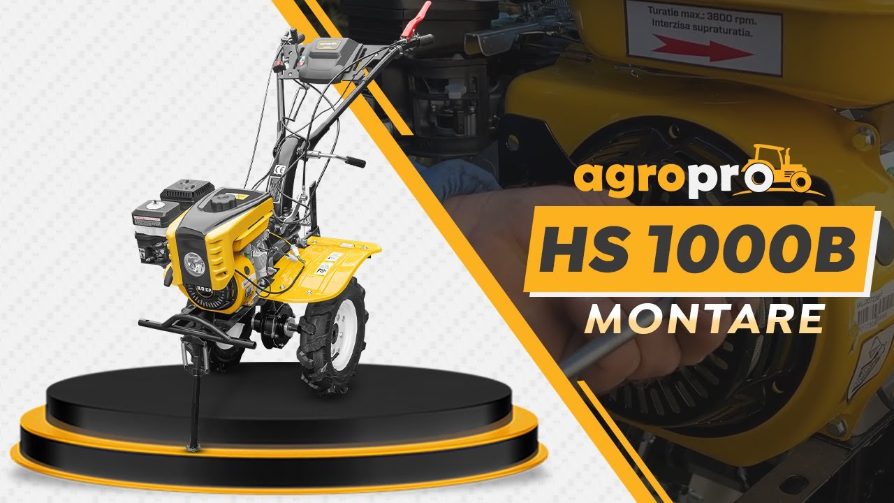 Montare - Motocultor AgroPro HS 1000B - YouTube