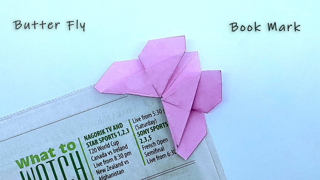 Easy Origami Butterfly Bookmark Corner | Origami Butterfly Bookmark ...