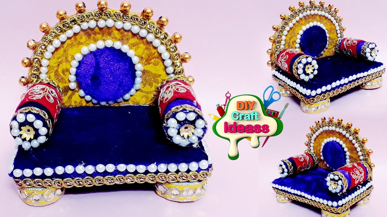 Sinhasan | diy how to make a makhar/ singhasan at home | Best out of ...