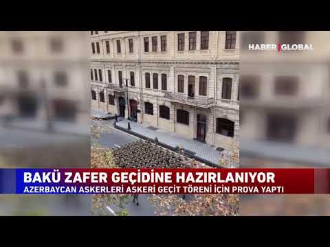 Karabağ Fatihleri Bakü sokaklarında! Mehmetçik De Onlarla Omuz Omuza