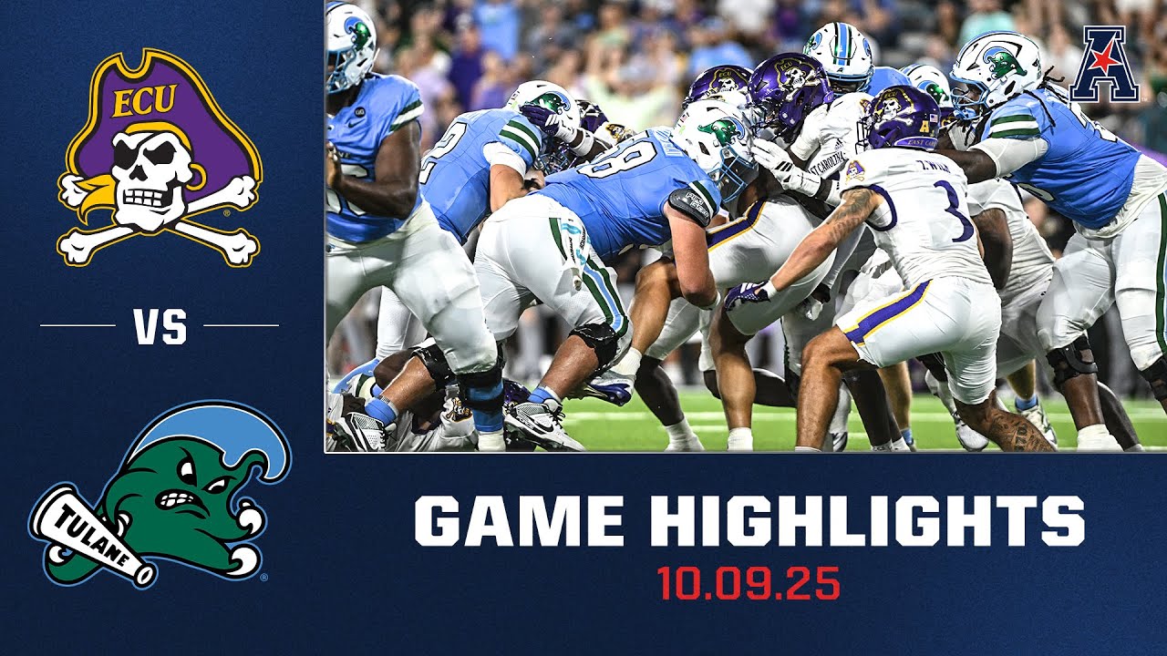 East Carolina vs Tulane Football Highlights | October 9, 2025 - YouTube