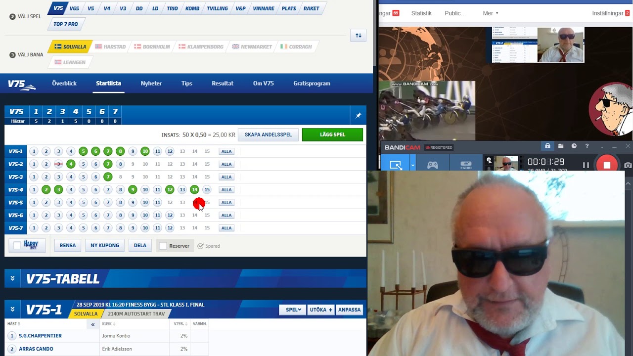 Janne Jackpot vs Harry Boy V75 Solvalla 28 september 2019 - YouTube